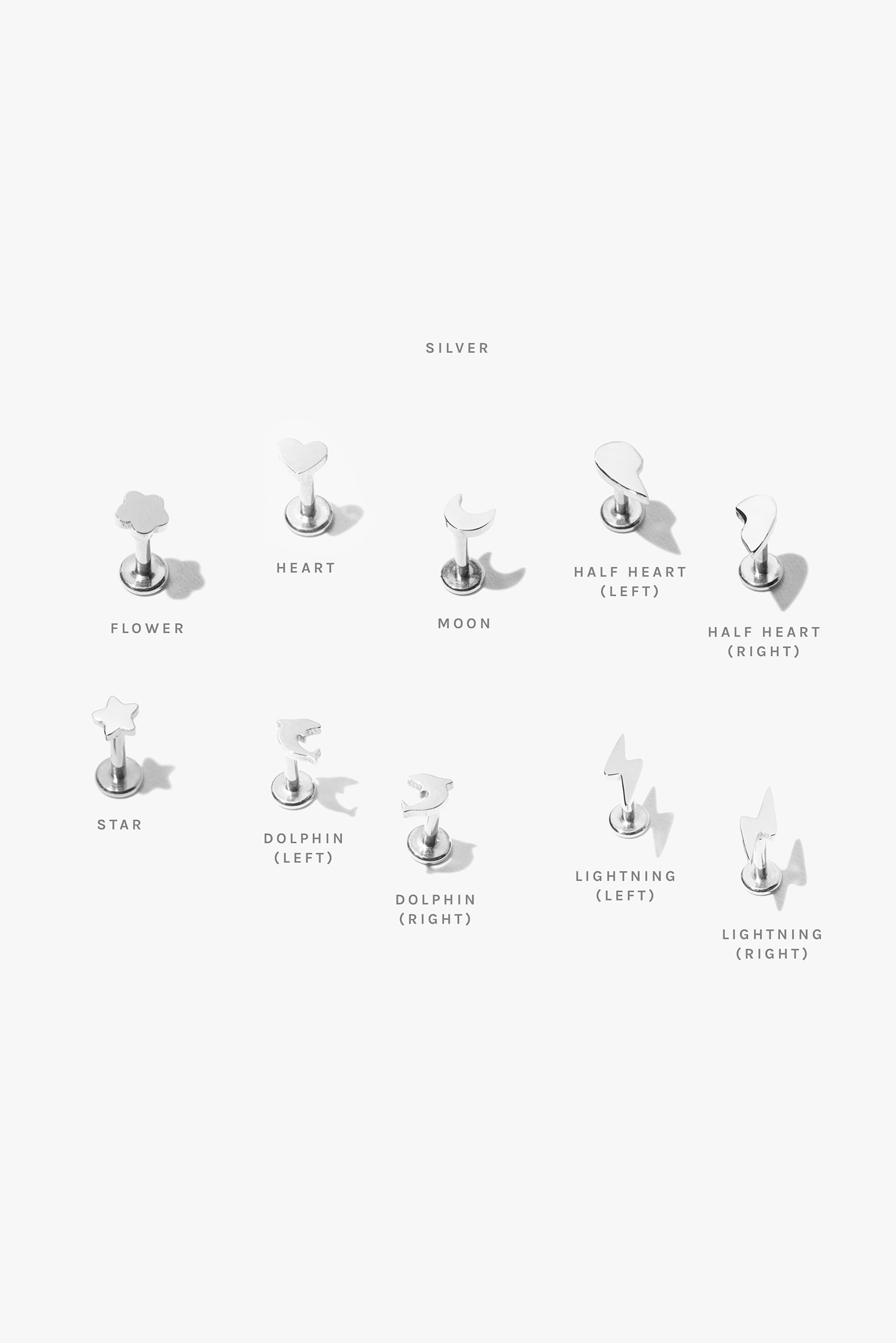 Lightning Threaded Flat Back Stud (Right Single) – Ready-Made