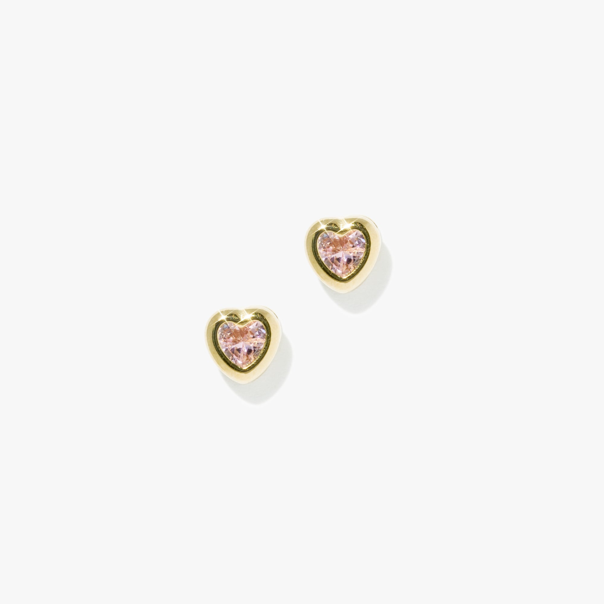 Heart Bezel Studs (Pair) – Ready-Made