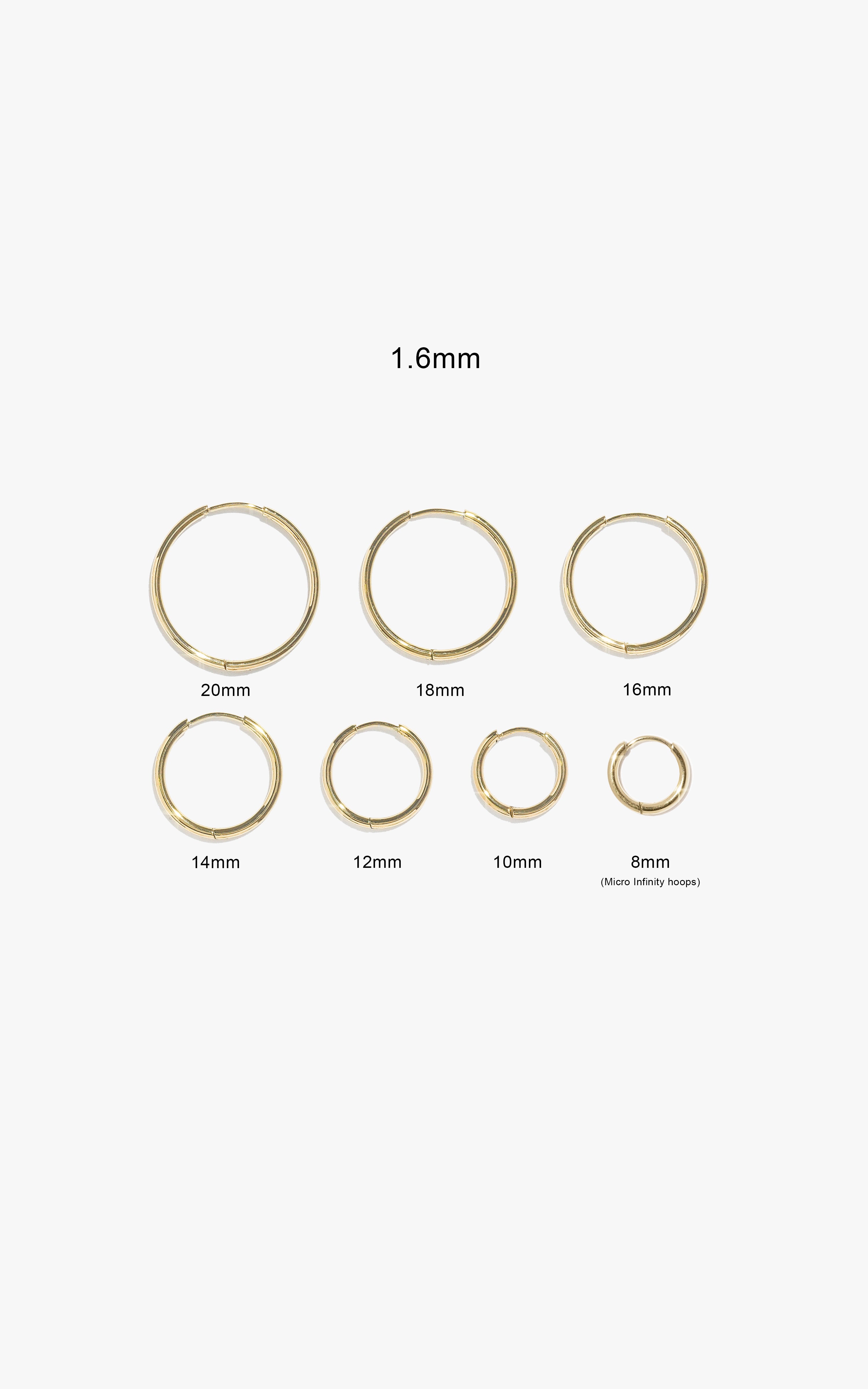 1.6mm Infinity Hoops (Pair) – Ready-Made
