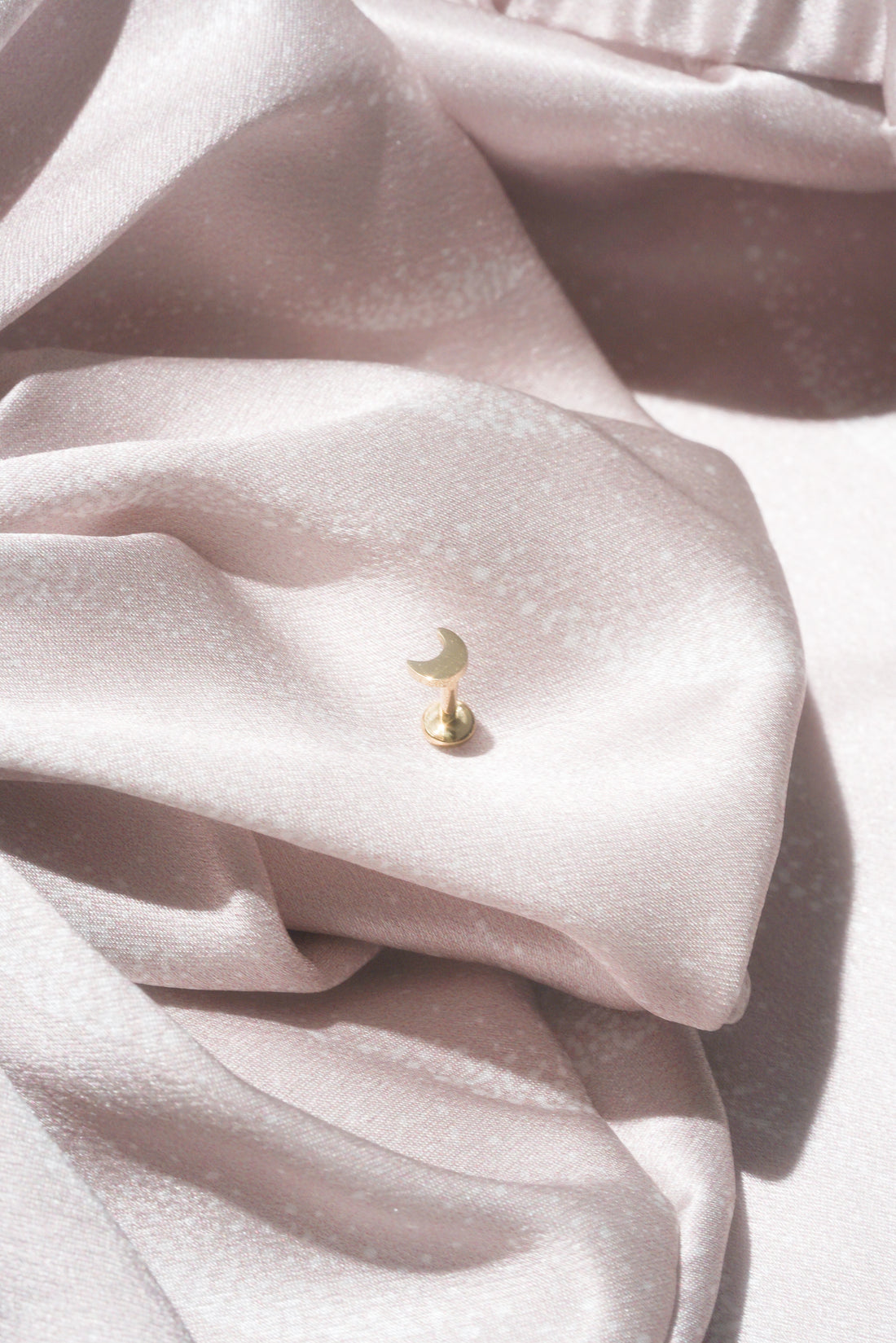 Moon Threaded Flat Back Studs (Pair) – Ready-Made