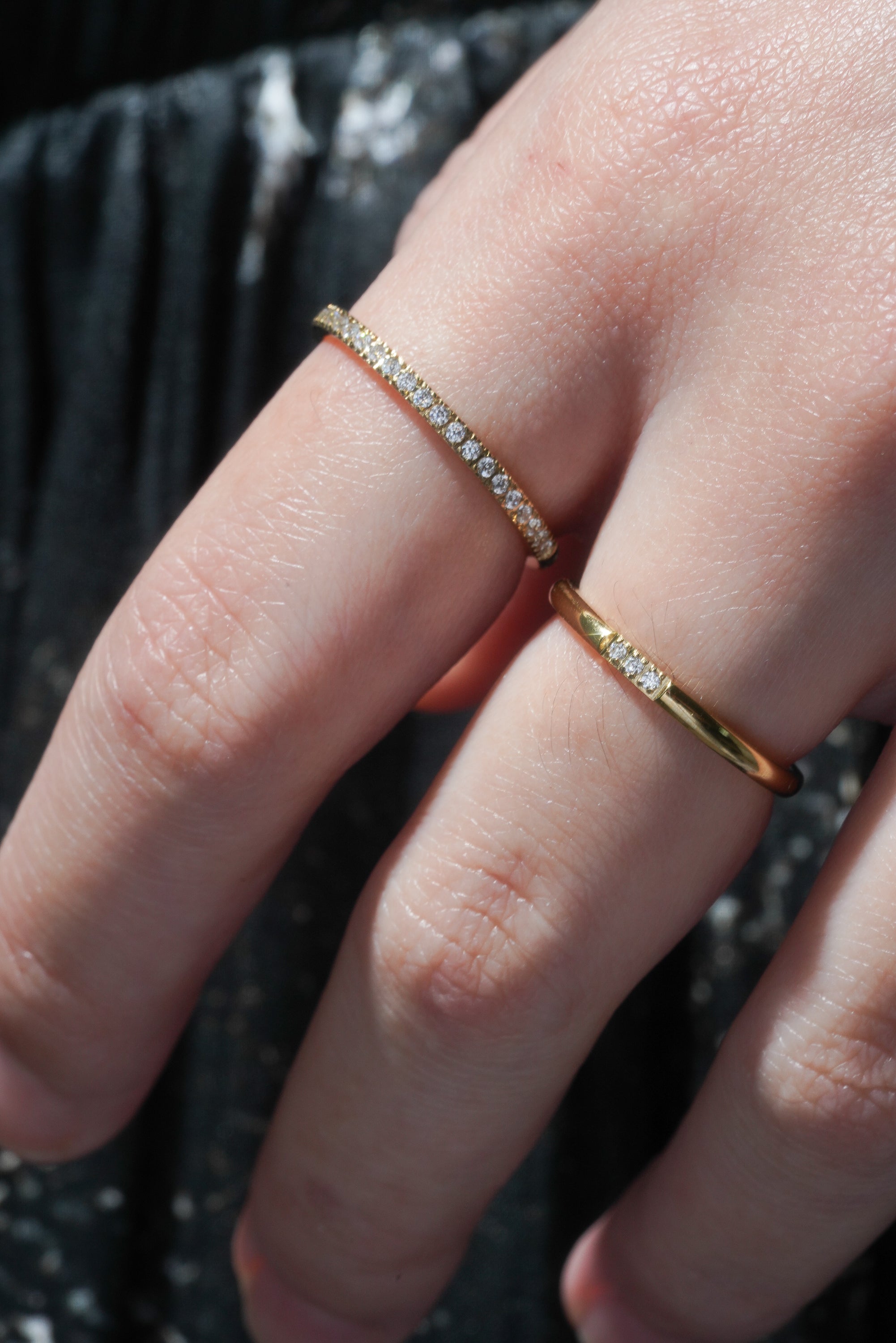 Diamante Micro Satellite Ring – Ready-Made