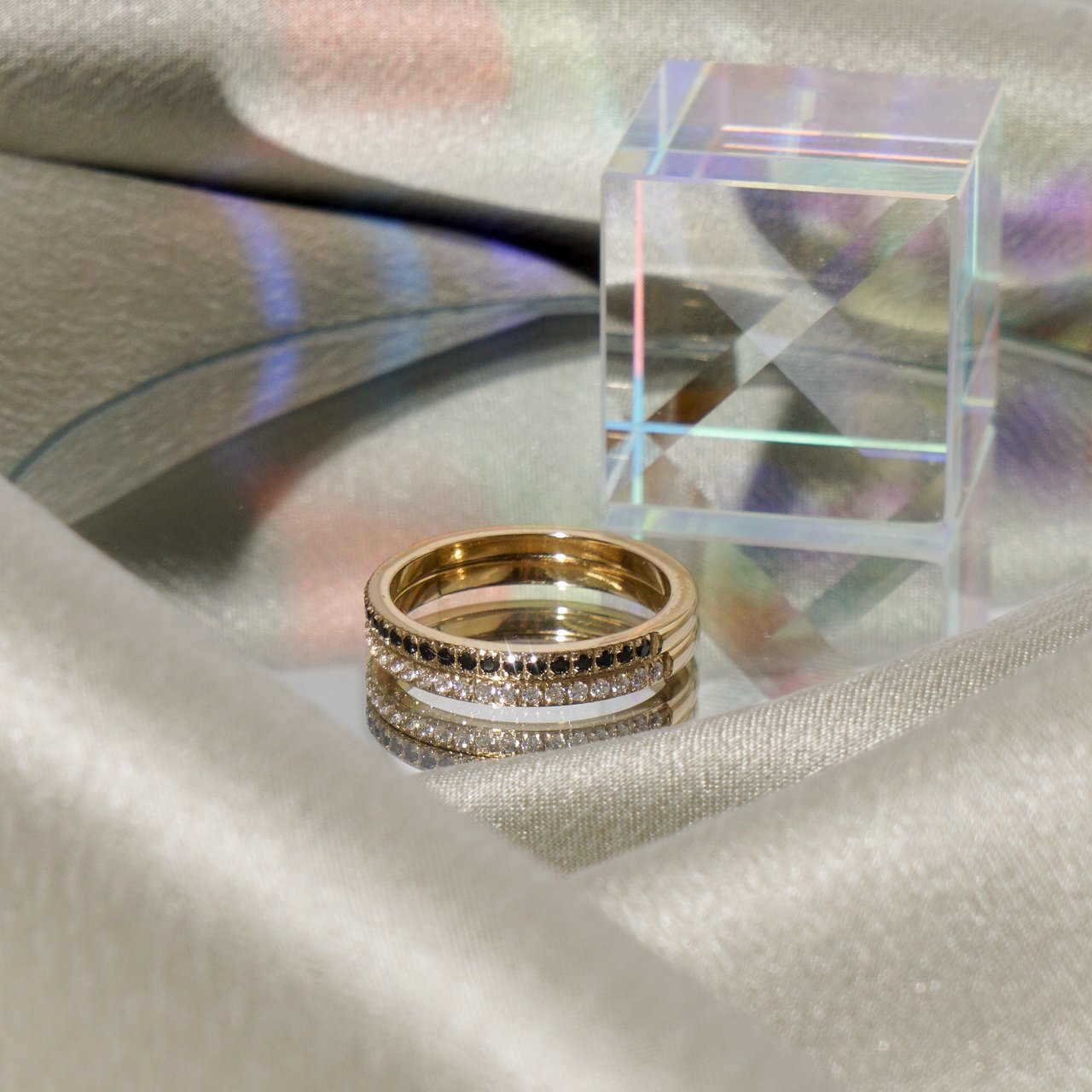 Diamante Micro Satellite Ring – Ready-Made